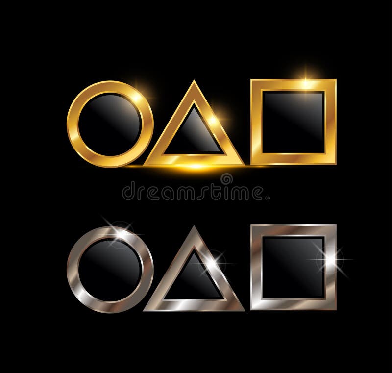 Gold and Silver Squid Game Vector Sign Editorial Photo - Illustration ...