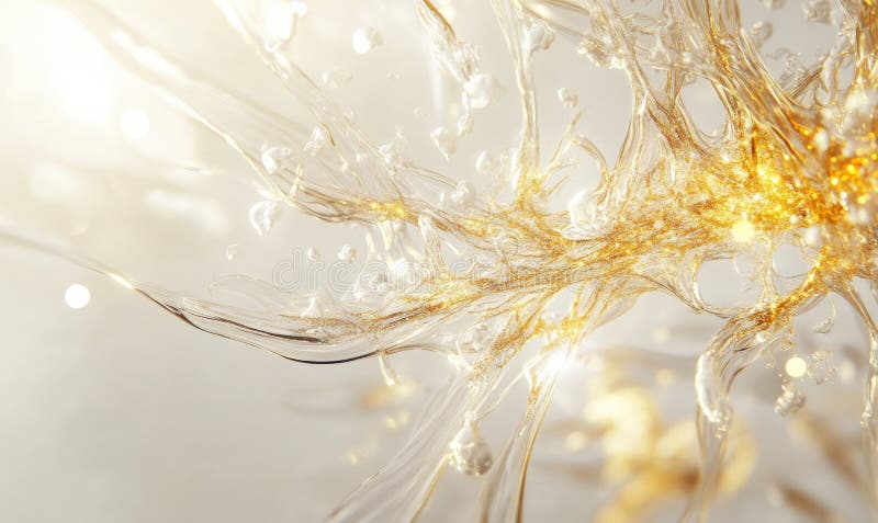 A Gold and Silver Stream of Water Stock Image - Image of silver, shiny ...