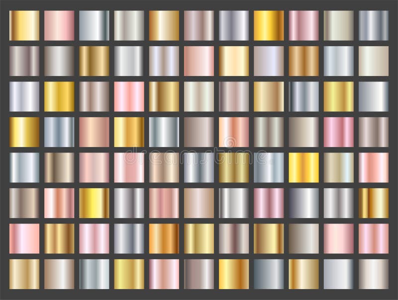 Gold and Silver Texture Gradient Background Vector Set Stock Vector ...