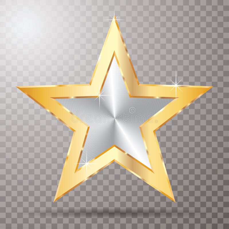 Gold silver trans star stock vector. Illustration of plate - 109178636