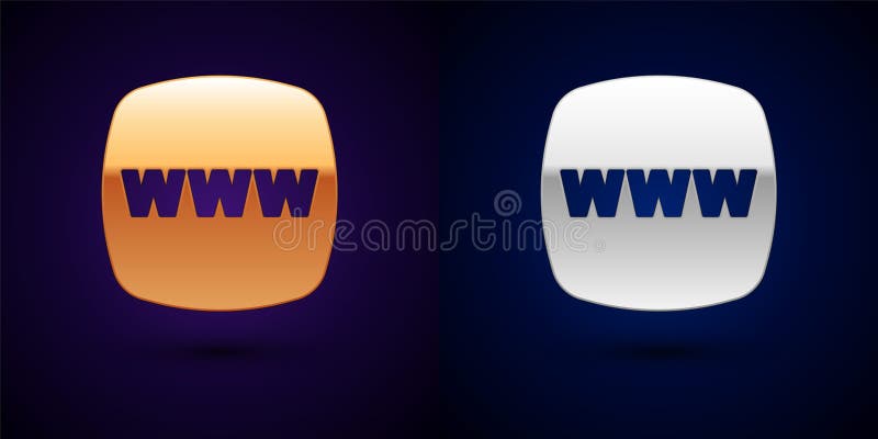 Gold and Silver Website Template Icon Isolated on Black Background ...