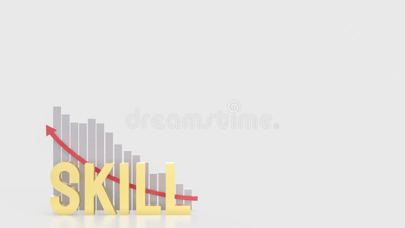 The Gold Skill and Chart for Business Concept 3d Rendering Stock ...