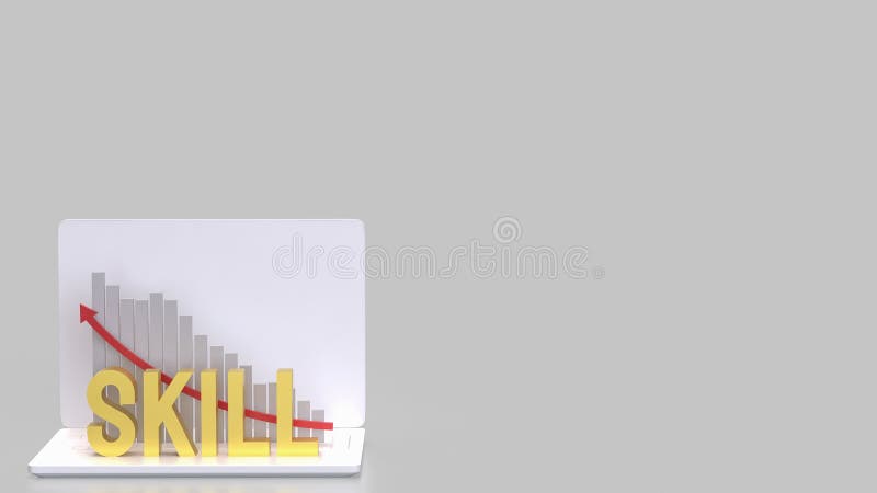 The Gold Skill and Chart for Business Concept 3d Rendering Stock ...
