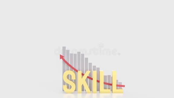 The Gold Skill and Chart for Business Concept 3d Rendering Stock ...