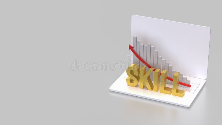 The Gold Skill and Chart for Business Concept 3d Rendering Stock ...