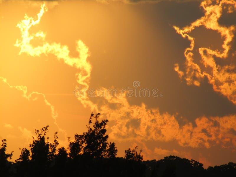 A Gold Lining stock photo. Image of gold, sunset, clouds - 141783812