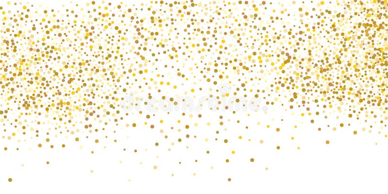 Gold small confetti on stock vector. Illustration of decoration - 235112776