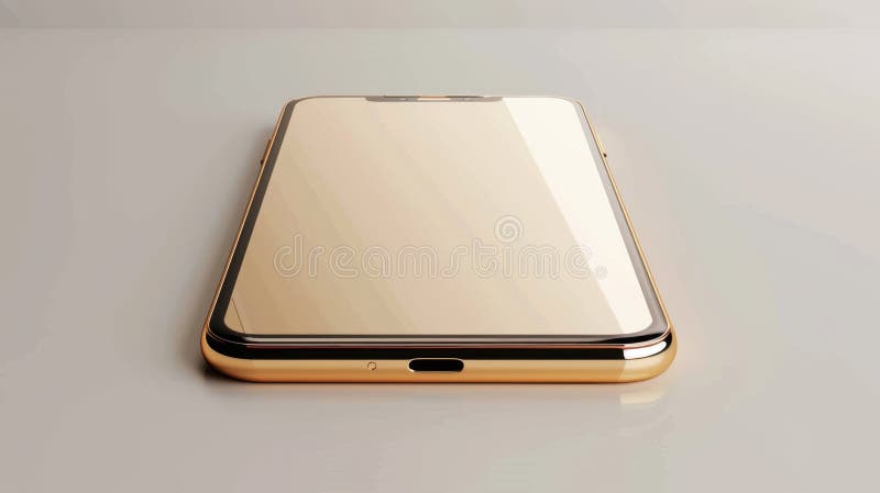 The Gold Smartphone Device. AI Generated Stock Photo - Image of ...