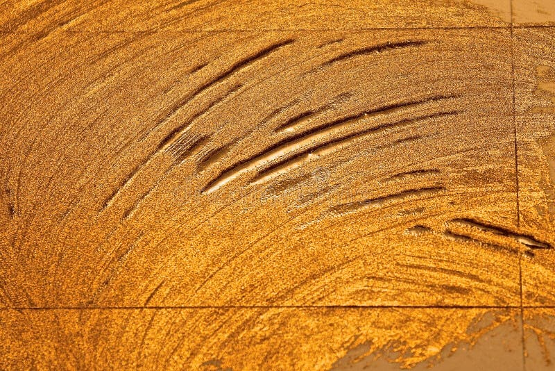 Gold Smear Texture Painted Surface Stock Image - Image of surface ...