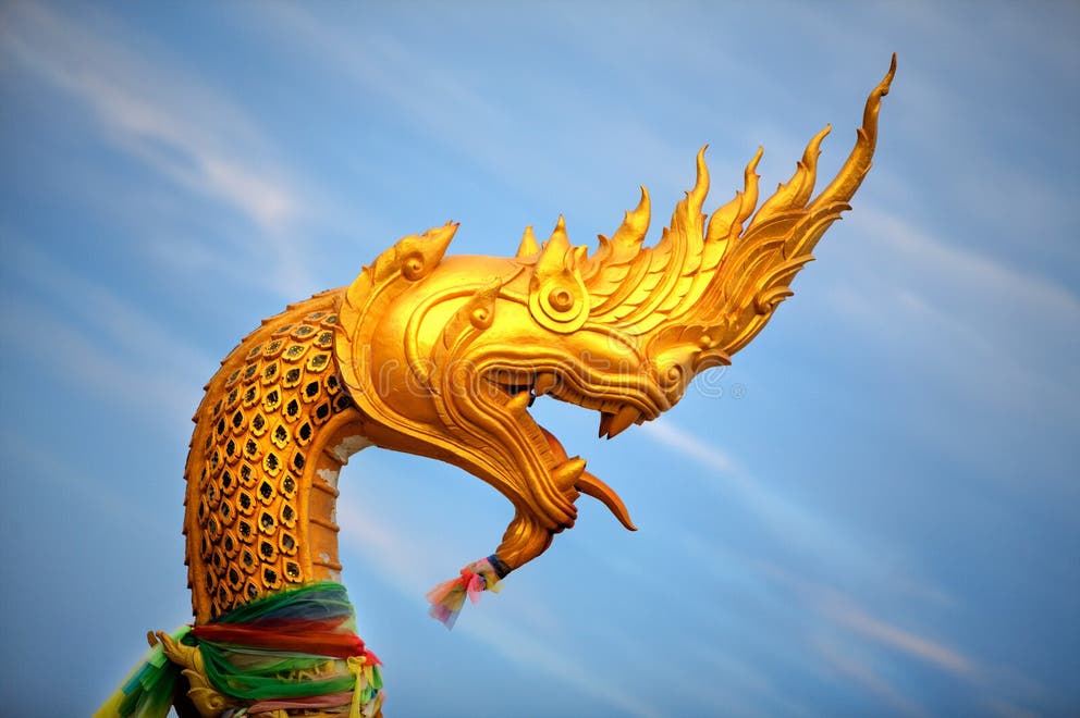 Gold Snake Statue stock photo. Image of chinese, travel - 3345668