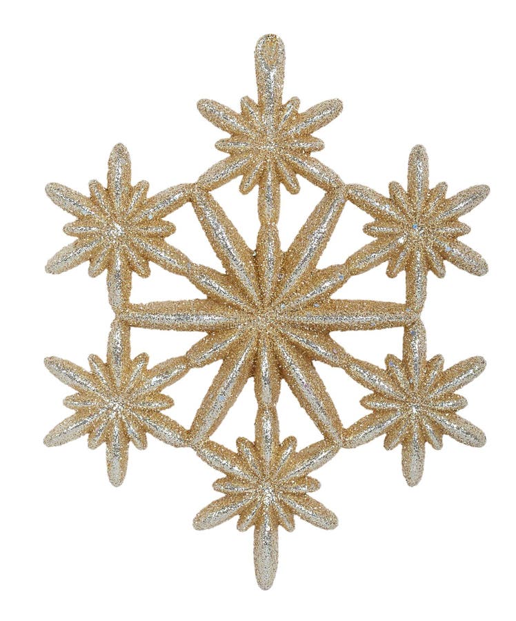 Gold snowflake stock photo. Image of christmas, close - 47749536