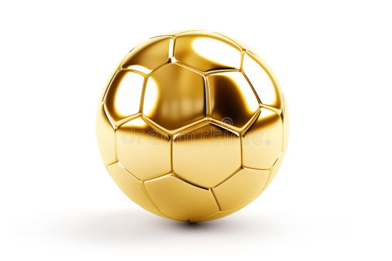 Gold Soccer Ball Isolated stock illustration. Illustration of gilded ...