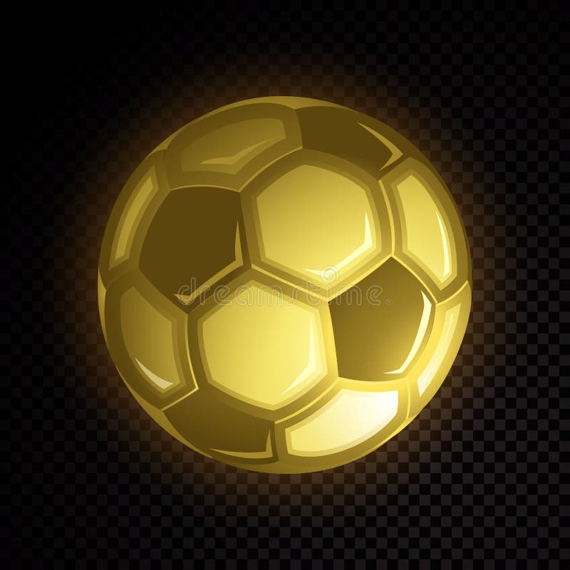 Gold soccer ball stock vector. Illustration of football - 117468213