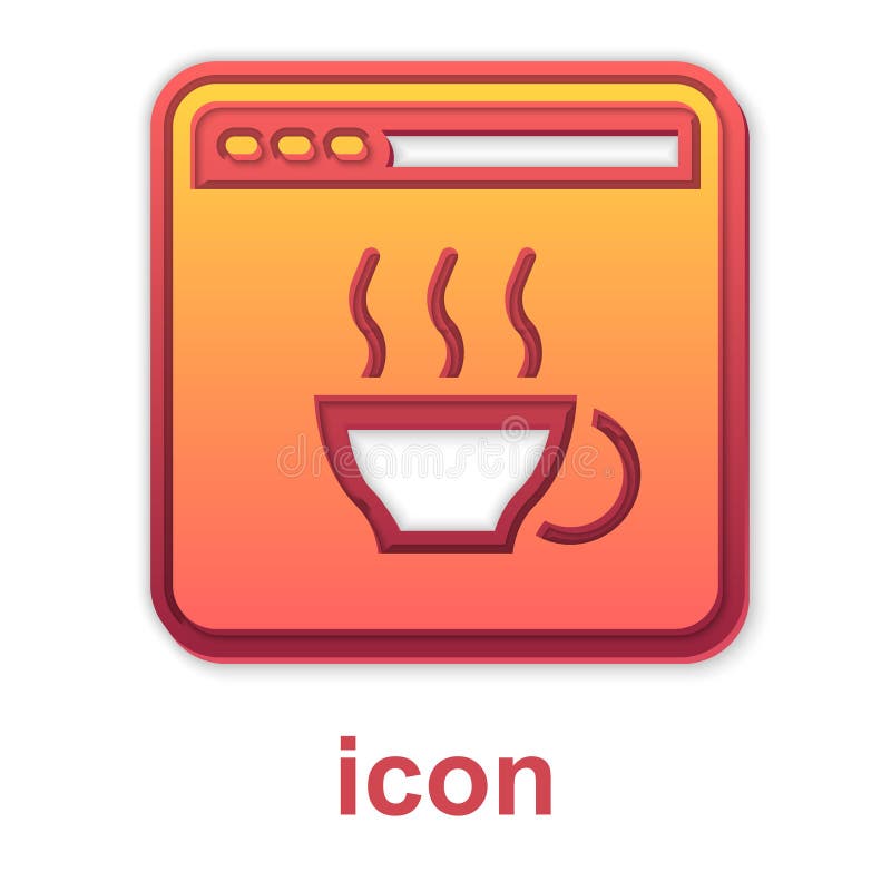 Gold Software Web Developer Programming Code Icon Isolated On White Background Javascript