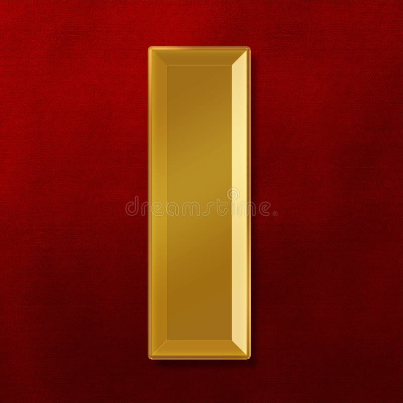 Gold Solid Alphabet Letter I Collection. 3D Rendering Stock ...