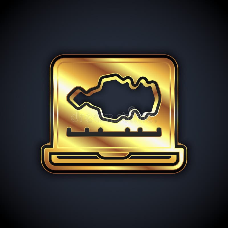 Gold sound wave pattern stock vector. Illustration of modern - 180807958