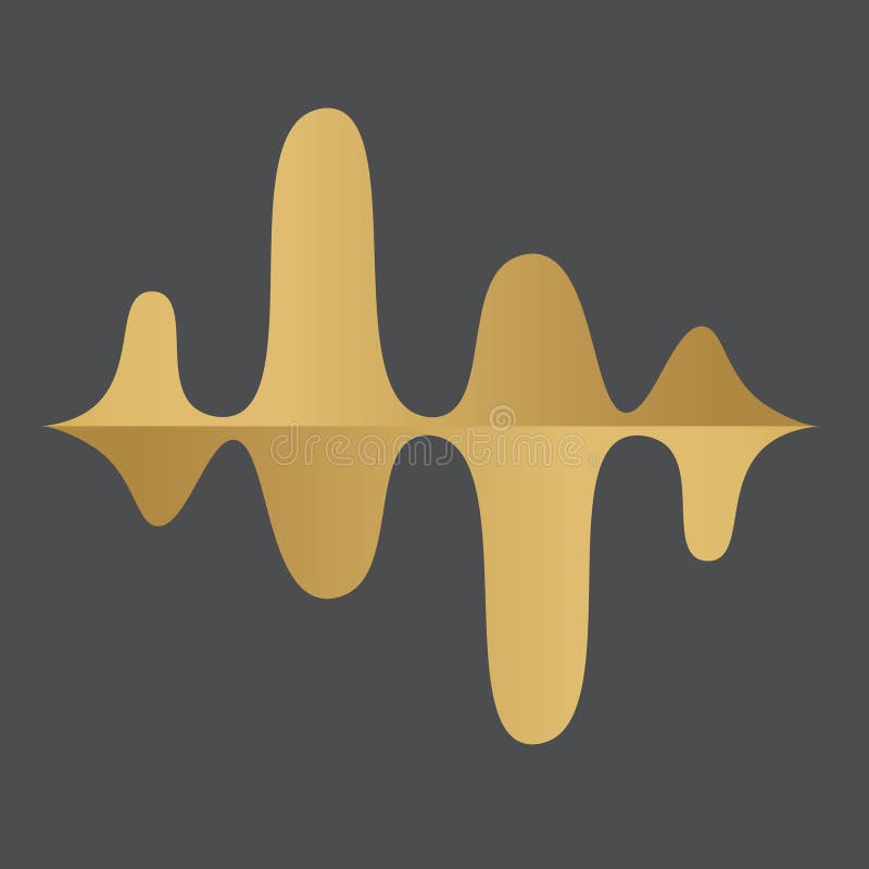 Gold sound wave pattern stock vector. Illustration of communication ...
