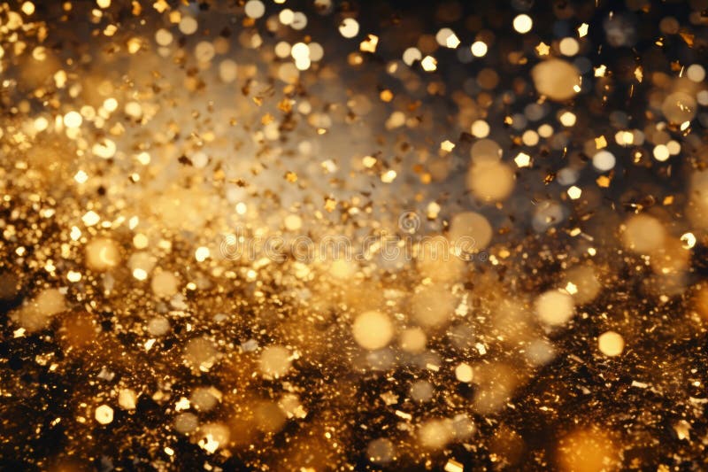Gold Sparkle Glittering Background. Generated AI Stock Photo - Image of ...