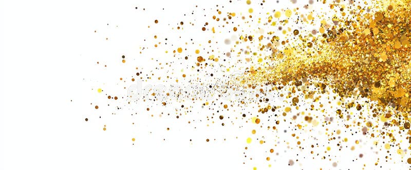 Gold Sparkle Splatter Border. Gold Foil Frame on Transparent Background ...