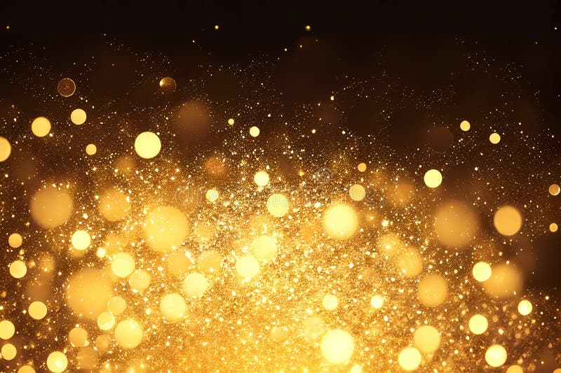 Gold Sparkling Festive Background. Generative Ai Stock Illustration ...
