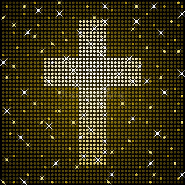 Gold Glitter Christian Cross Stock Illustrations – 194 Gold Glitter ...