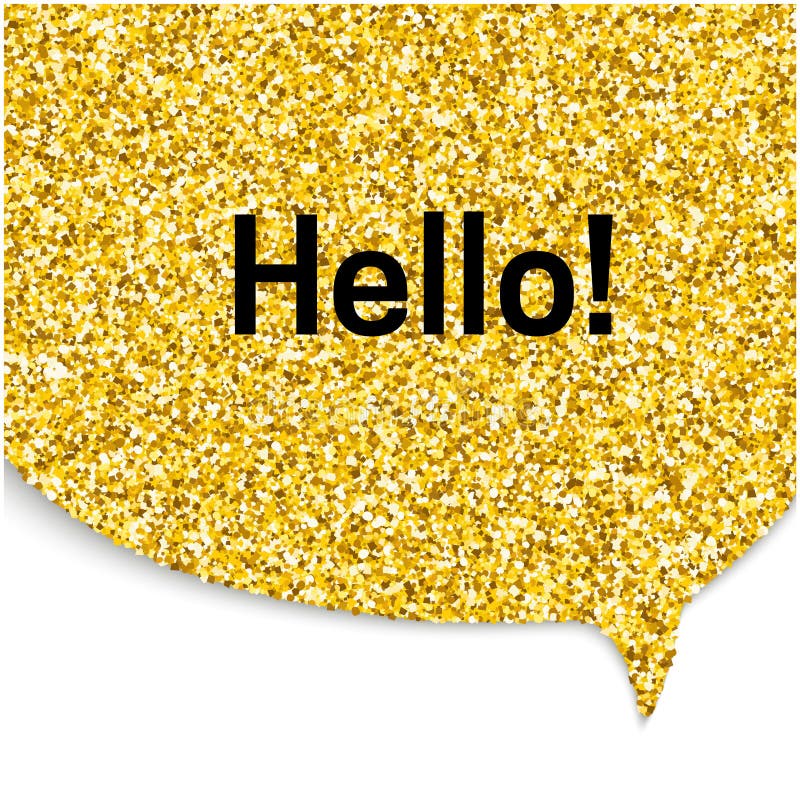 Gold speech bubble stock vector. Illustration of conversation - 89536272