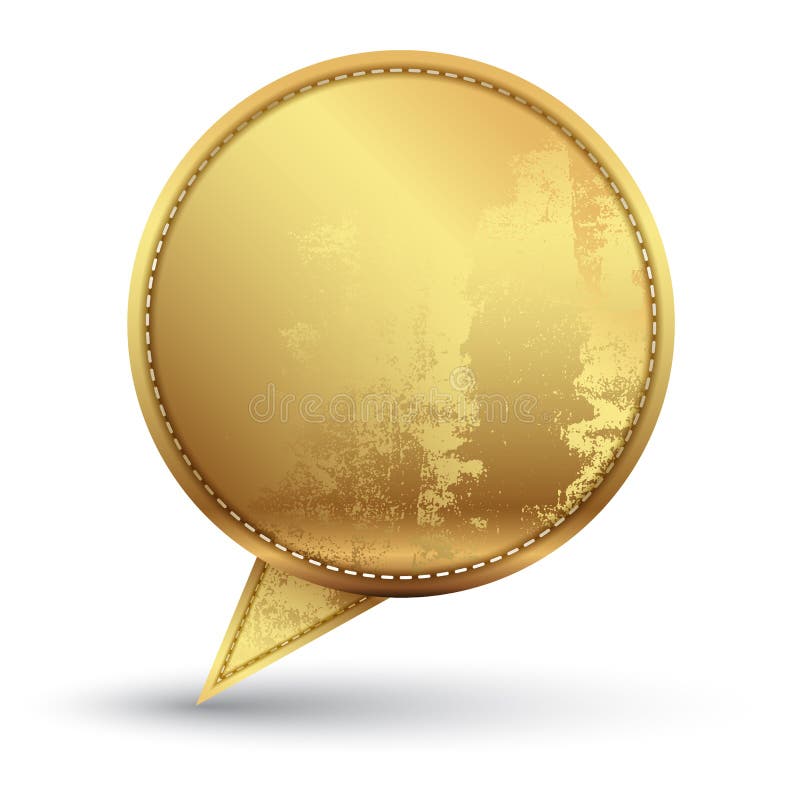 Gold Speech Embroidery Texture Stock Vector - Illustration of mark ...