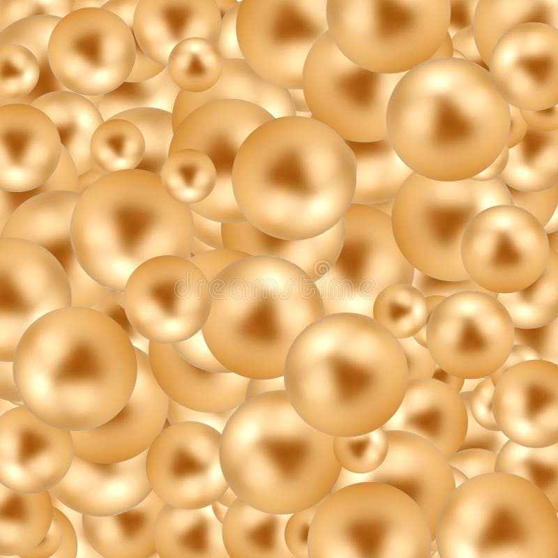 Gold Sphere Ball on Golden Background with Reflection. 3D Rendering ...