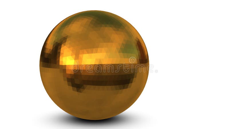 Gold Sphere stock illustration. Illustration of space - 55696640