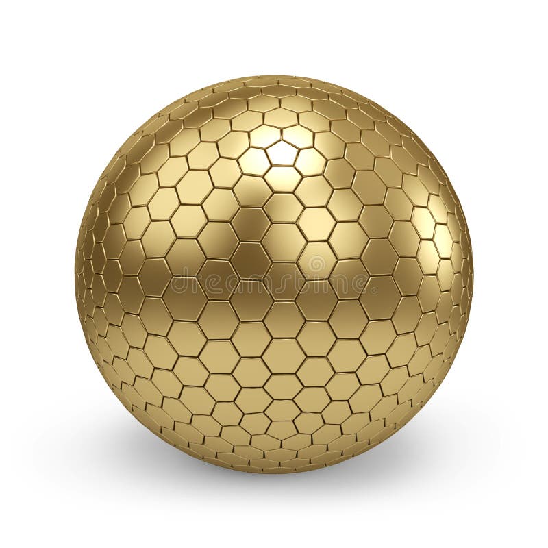 Set of Gold Sphere with Shadow Isolated on White Background. Collection ...