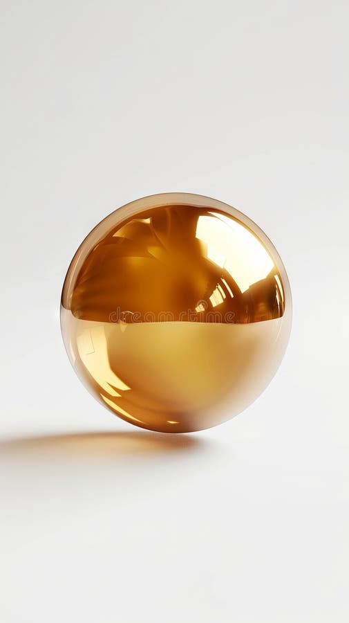A Gold Sphere on a White Surface Stock Image - Image of ball, yellow ...