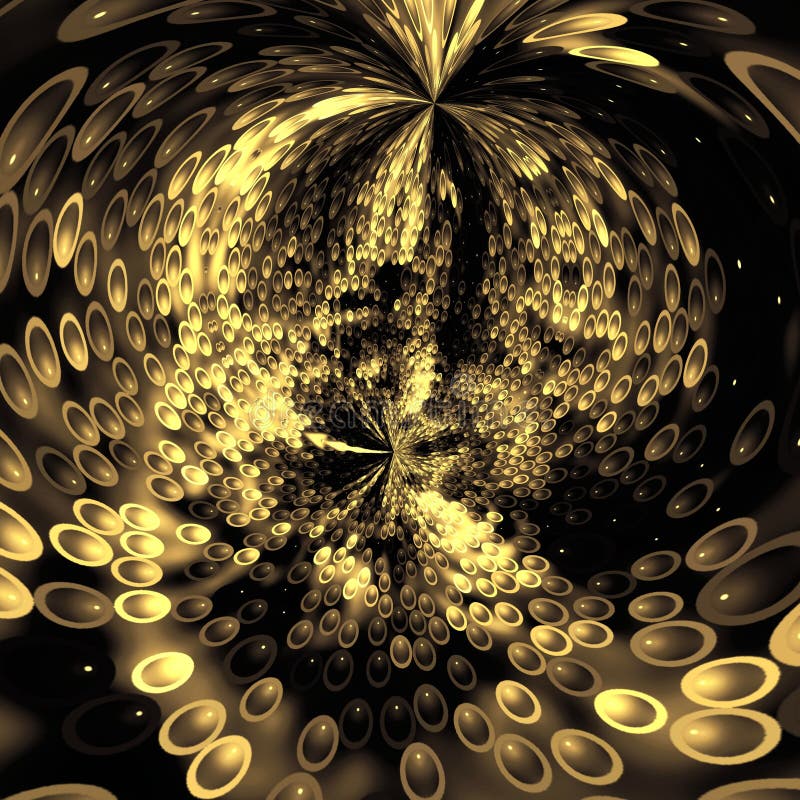 Gold Spheres Abstract Art Background Stock Illustration - Illustration ...