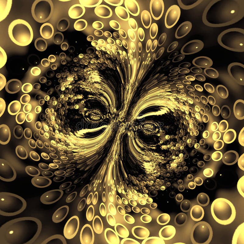 Gold Spheres Abstract Art Background Stock Illustration - Illustration ...