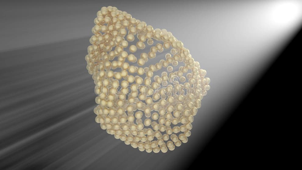 Gold Spheres Particles God Ray Light 3d Stock Illustration ...