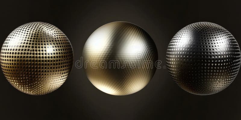 Gold Spherical Carbon Textures with a Reflective, Metallic Surface ...