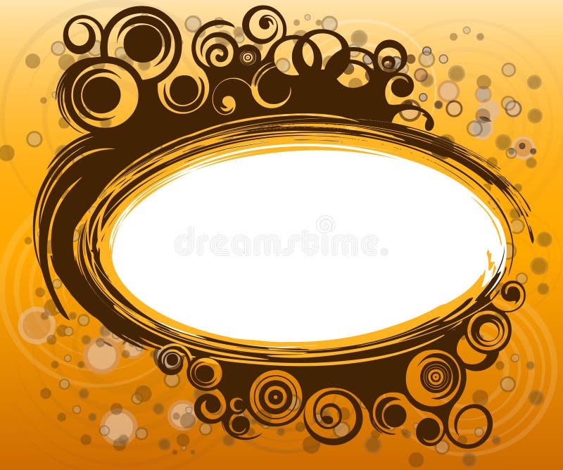 Floral spring oval border stock illustration. Illustration of summer ...