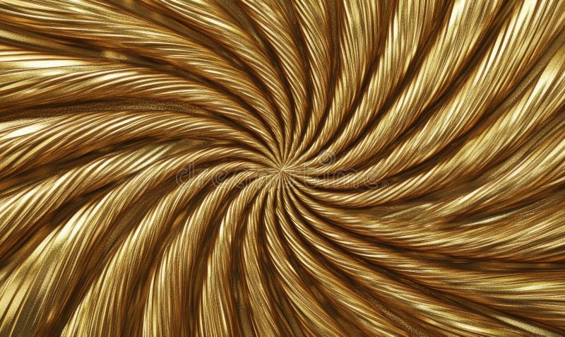 A Gold Spiral with Many Strands Stock Illustration - Illustration of ...