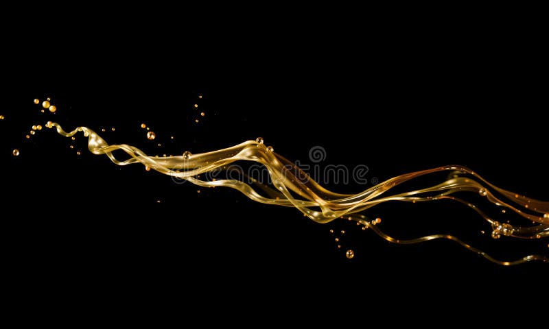 Gold Splash with Fluid Movement Creates Dynamic and Elegant Visual ...