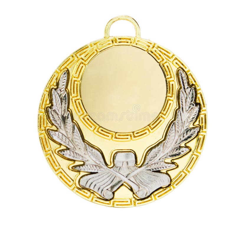 Gold Sports medal stock image. Image of single, objects - 13634843