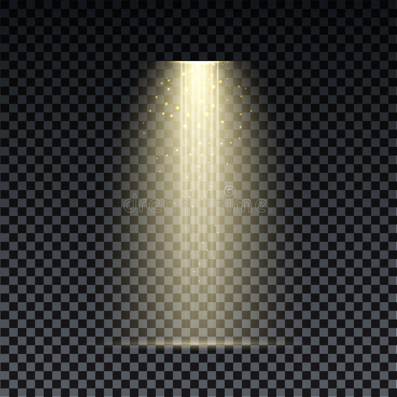 Gold Spotlight. Bright Lighting with Spotlights of the Stage on ...