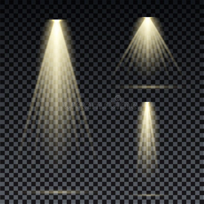 Gold Spotlight. Bright Lighting with Spotlights of the Stage on ...