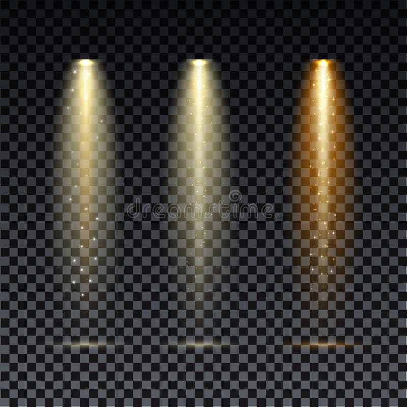 Gold Spotlight. Bright Lighting with Spotlights of the Stage on ...