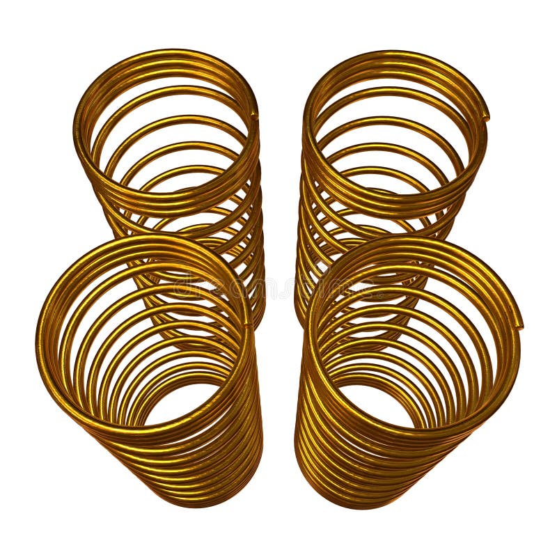 Gold spring 3d stock illustration. Illustration of depreciate - 115889242