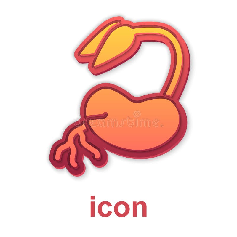 Gold Sprout Icon Isolated on White Background. Seed and Seedling ...