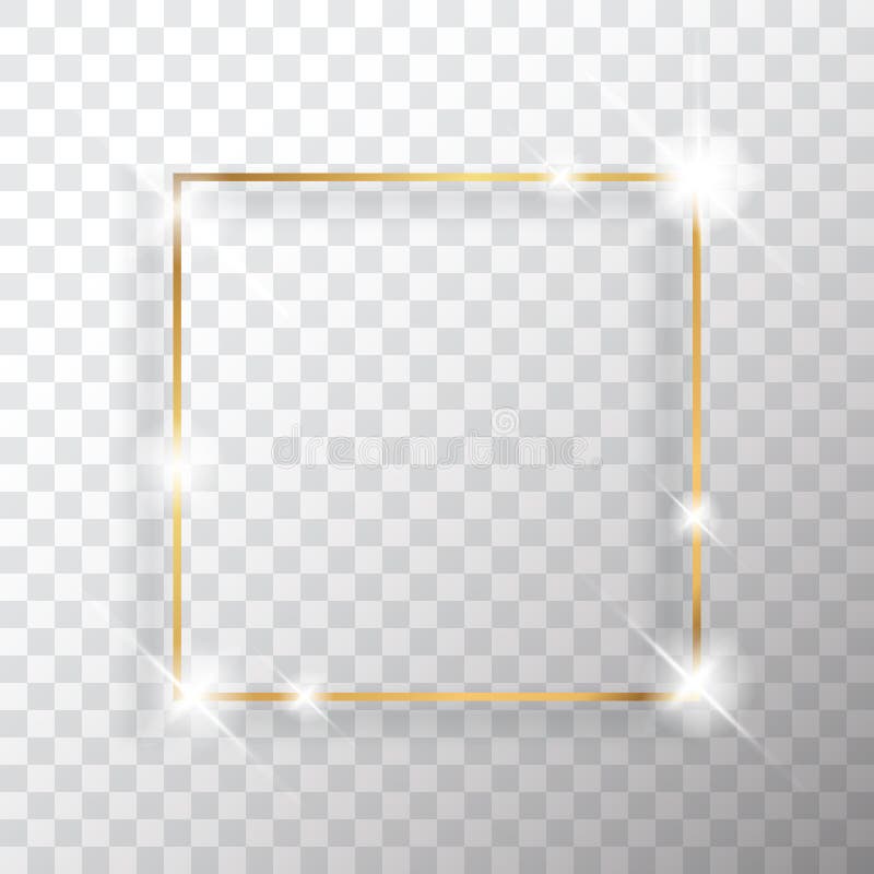 Gradient Gold Square Background with Bokeh Border Stock Vector ...