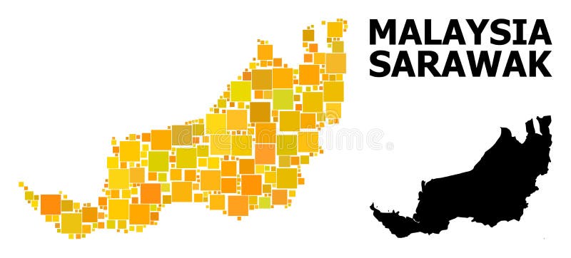 Sarawak map vector stock vector. Illustration of malaya - 131508906