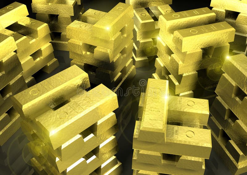 Gold_stack_5 stock illustration. Illustration of karat - 2356154