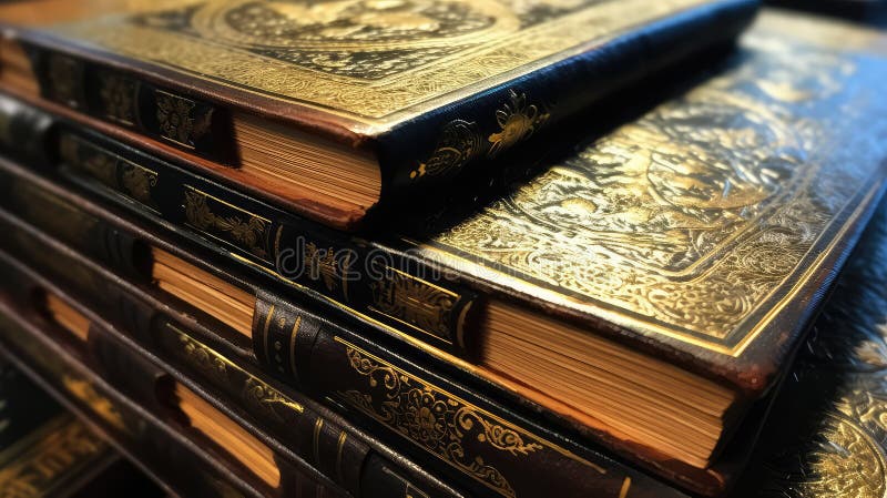 Gold stack of book stock illustration. Illustration of shot - 361331852