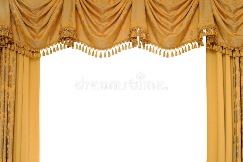 Gold stage curtain stock image. Image of curtain, theatrical - 7913007