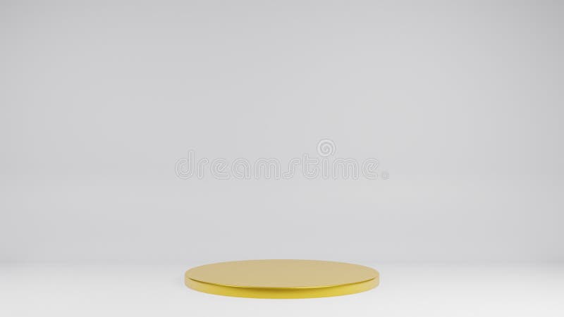 The Gold Stage on White Background for Present Product 3d Rendering ...